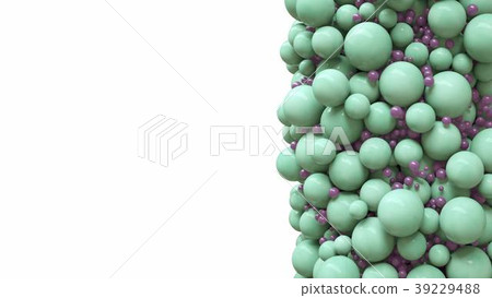 Colorful abstract chaotic structure balls - Stock Illustration ...