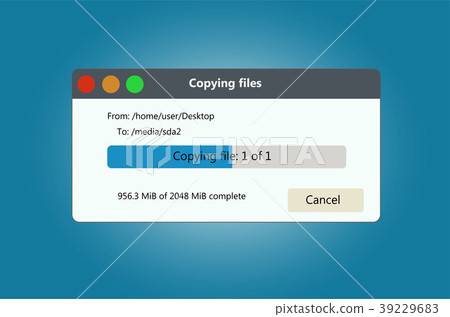 Progress bar of file copying - Stock Illustration [39229683] - PIXTA