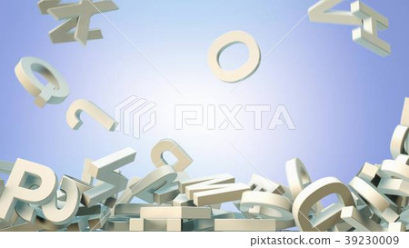 a lot of letters falling from the sky. Education - Stock Illustration ...