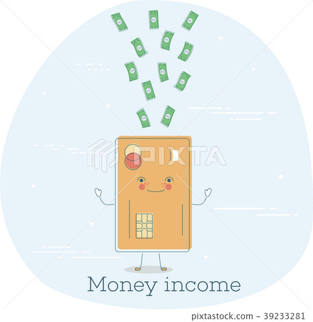 Money income concept in line art style - Stock Illustration [39233281 ...