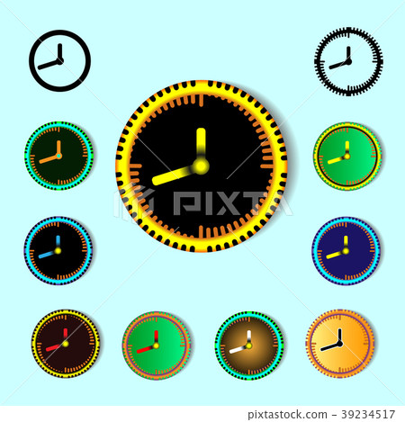 Set of clock. - Stock Illustration [39234517] - PIXTA