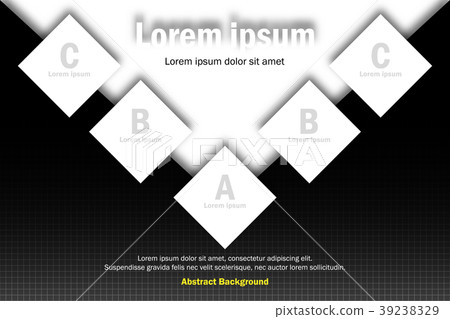 Business infographics with white 5 square topics - Stock Illustration ...