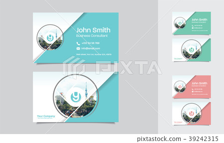 City Background Business Card Design Template. - Stock Illustration ...