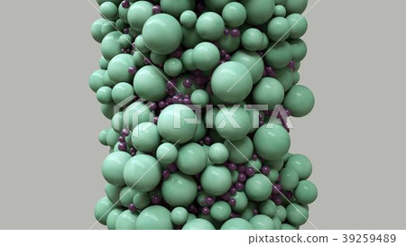 Colorful abstract chaotic structure balls - Stock Illustration ...