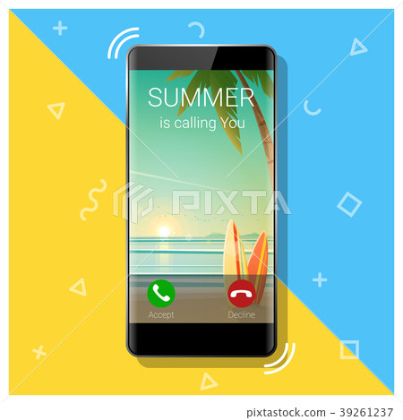 Summer is calling you, season concept background - Stock Illustration ...
