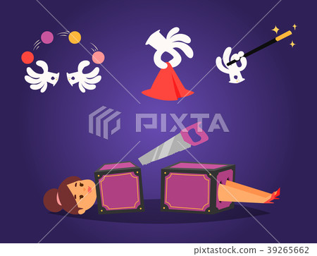 Magic effect trick vector symbol magician tools - Stock Illustration ...