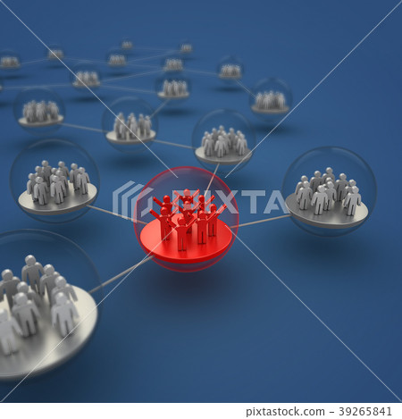 Success network connection background 3d rendering - Stock Illustration ...