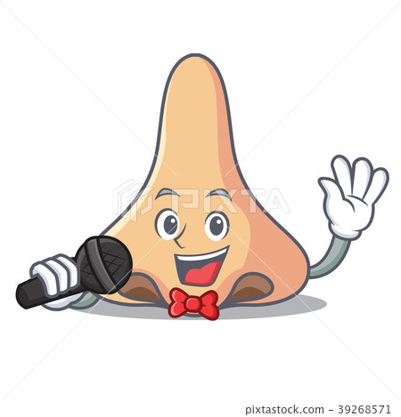 Singing nose mascot cartoon style - Stock Illustration [39268571] - PIXTA