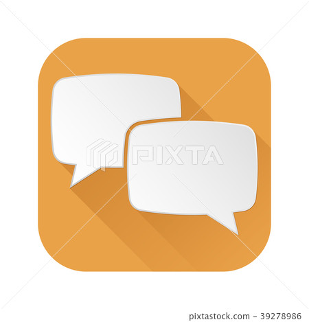 Speech bubbles. Orange icon - Stock Illustration [39278986] - PIXTA