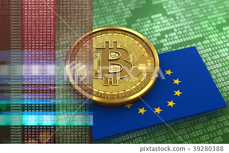 3d bitcoin EU flag - Stock Illustration [39280388] - PIXTA