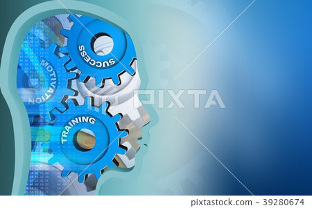 3d head profile - Stock Illustration [39280674] - PIXTA