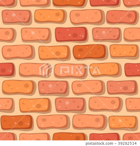 Cartoon red brick seamless pattern - Stock Illustration [39282514] - PIXTA