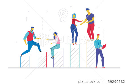 Business team - flat design style colorful - Stock Illustration ...