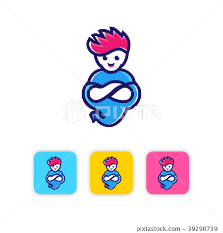 Genie icons, Aladdin signs, Superhero flat symbols - Stock Illustration ...