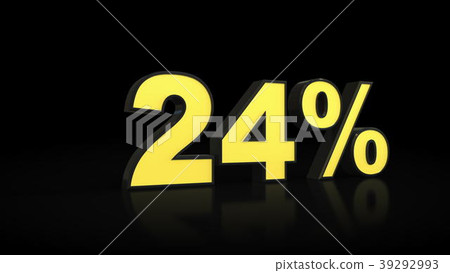 twenty-four 24 percent 3D rendering - Stock Illustration [39292993] - PIXTA