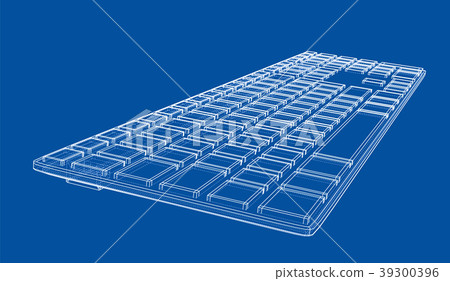 Computer keyboard outline - Stock Illustration [39300396] - PIXTA