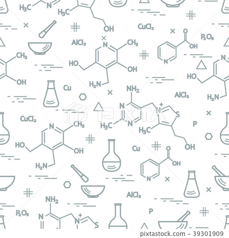 Seamless pattern with variety scientific, - Stock Illustration ...