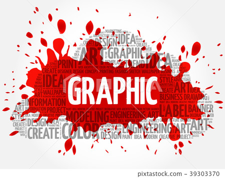 GRAPHIC word cloud, creative concept - Stock Illustration [39303370 ...