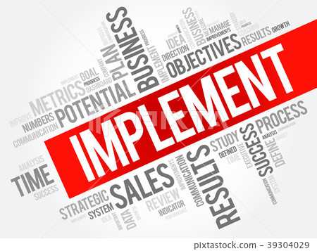 Implement word cloud - Stock Illustration [39304029] - PIXTA