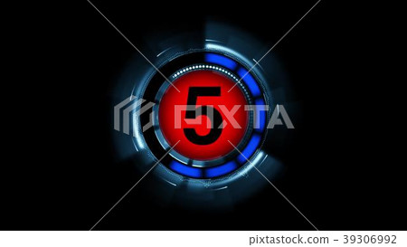 Countdown leader graphic number 5 - Stock Illustration [39306992] - PIXTA