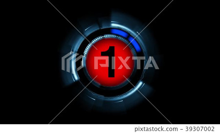 Countdown leader graphic number 1-插圖素材 [39307002] - PIXTA圖庫