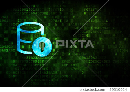 Database concept: Database With Lock on digital - Stock Illustration ...