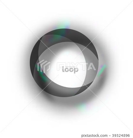 Loop circle business icon, created with glass - Stock Illustration ...