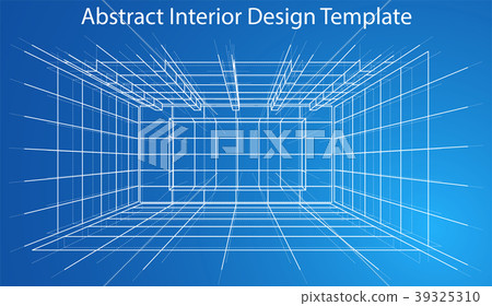 Wireframe Interior. Sketch Style - Stock Illustration [39325310] - PIXTA