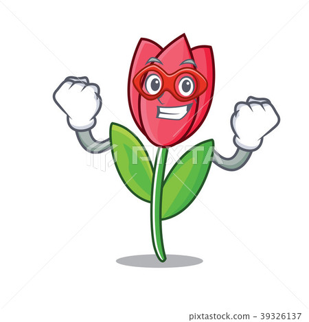 Super hero tulip character cartoon style - Stock Illustration [39326137 ...