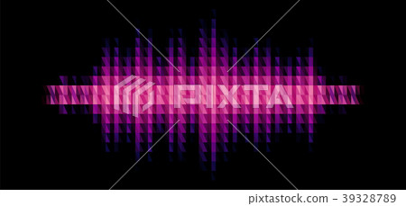 Audio or music shiny sound waveform with - Stock Illustration [39328789 ...