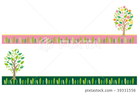 Stylish tree banner · 2 set - Stock Illustration [39331556] - PIXTA