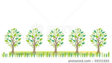 Fresh green tree lined frame - Stock Illustration [39331883] - PIXTA