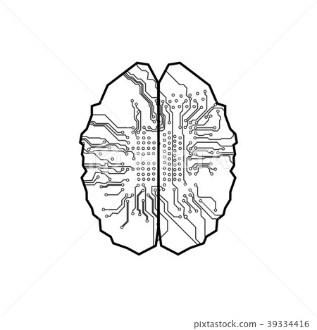 vector Brain circuit technology background. - Stock Illustration ...
