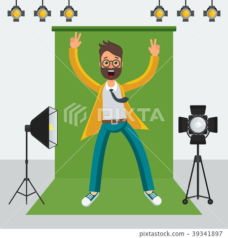 man in photo studio - Stock Illustration [39341897] - PIXTA