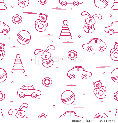 Vector pattern of different toys - Stock Illustration [39342678] - PIXTA