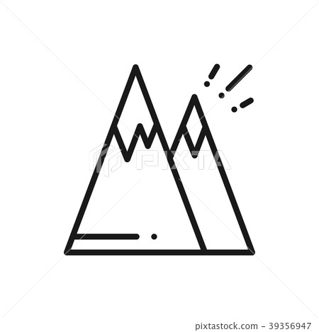 Mountain Line Icon. Mount Sign and Symbol. Hill. - Stock Illustration ...