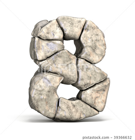Stone font number 8 EIGHT 3D - Stock Illustration [39366632] - PIXTA