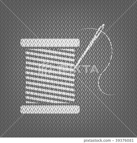 Thread with needle sign illustration. Vector - Stock Illustration ...