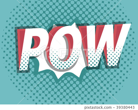 illustration of pow comic book, pop art background - Stock Illustration ...