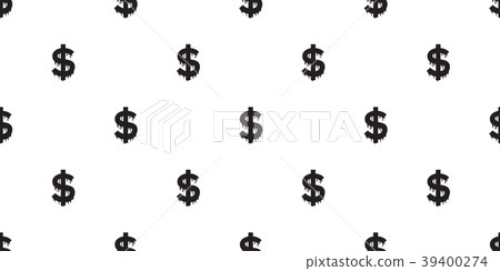 Dollar Seamless Pattern money Vector isolated icon - Stock Illustration ...