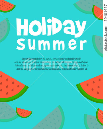 Collection summer day poster style - Stock Illustration [39401657] - PIXTA