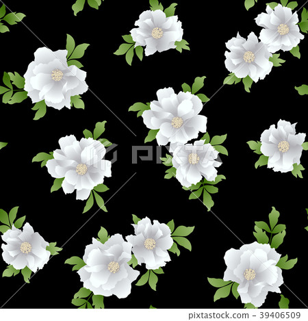 Japanese peony pattern - Stock Illustration [39406509] - PIXTA
