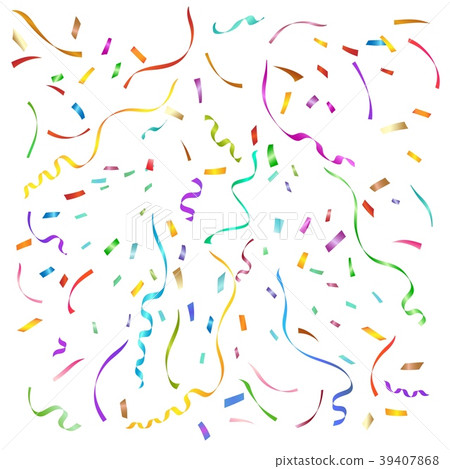 Streamers and confetti - Stock Illustration [39407868] - PIXTA