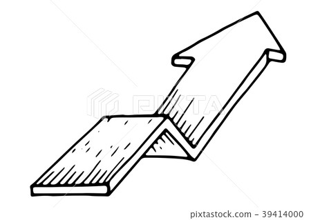 Arrow. Up icon. Hand drawn sketch - Stock Illustration [39414000] - PIXTA