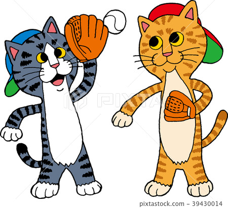 Cat playing catch ball - Stock Illustration [39430014] - PIXTA