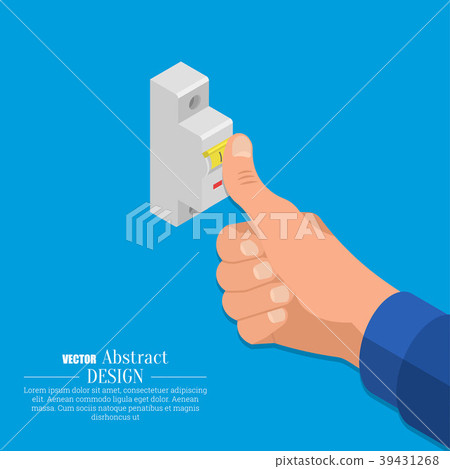 The hand of the electrician - Stock Illustration [39431268] - PIXTA