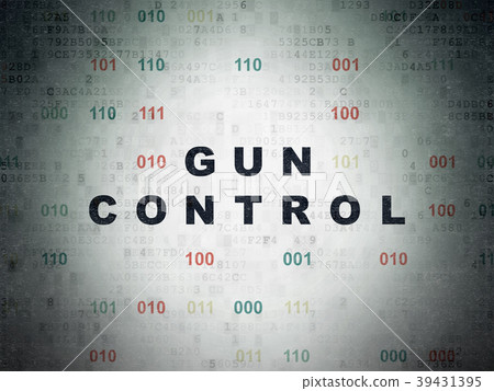 Protection concept: Gun Control on Digital Data - Stock Illustration ...