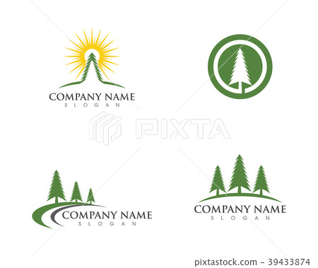 Cedar tree Logo template vector - Stock Illustration [39433874] - PIXTA