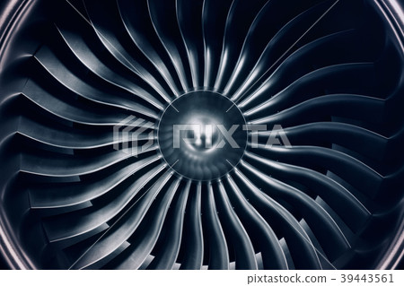 3D Rendering jet engine, close-up view jet engine - Stock Illustration ...