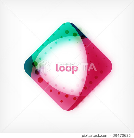 Vector square loop business symbol, geometric icon - Stock Illustration ...